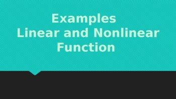 Linear And Nonlinear Function Practice With Answers By Nurturing Learners Math