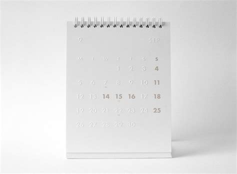 White Desk Calendar By Whitestorewh Clean Calendar Helvetica