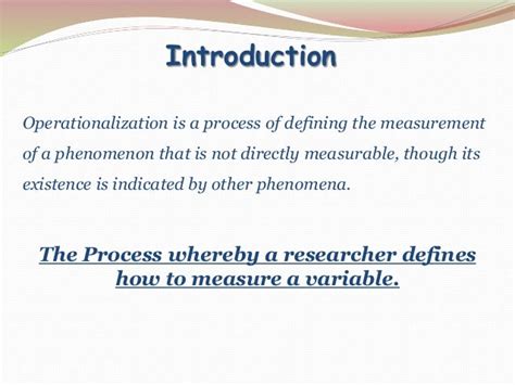 Operationalization Of Variables
