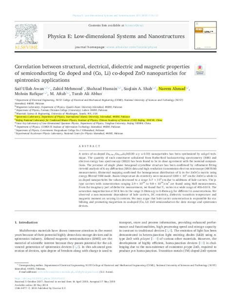 Pdf Correlation Between Structural Electrical Dielectric And