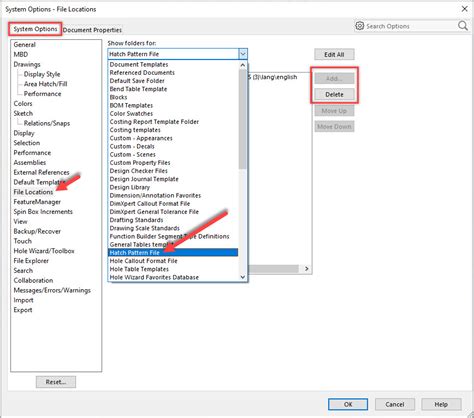 Solidworks 2021 Location Of The Hatch Pattern File