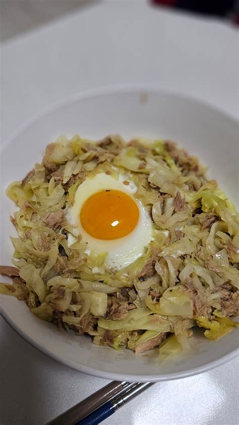 왕초보 양배추참치덮밥