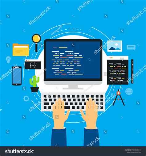 coding programming website application development technology stock