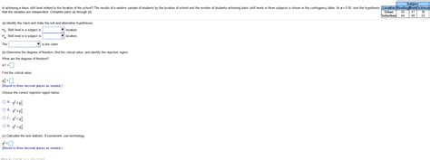 Solved E Decide To Reject Or Fail To Reject The Null Chegg