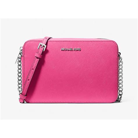 Michael Kors Womens Jet Set Crossbody Bag Large Saffiano Leather