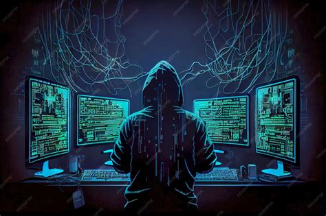 Una Persona Con Capucha Se Sienta Frente A Una Computadora Con Las Palabras Seguridad