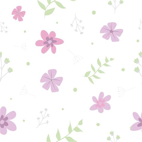 Premium Vector Seamless Flower And Leaf Pattern Abstract Design With