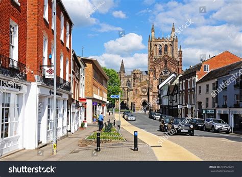 Hereford United Kingdom June 5 2014 Front View Of The Cathedral