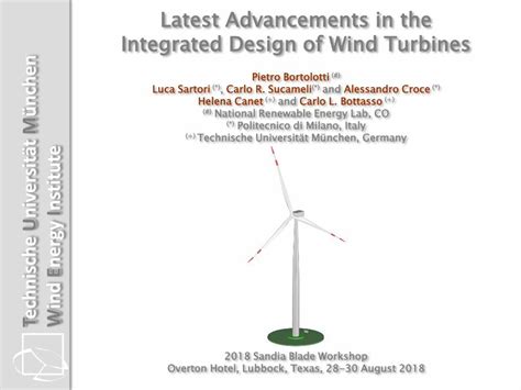Pdf Latest Advancements In The Integrated Design Of Wind Turbines · Integration Of Multiple