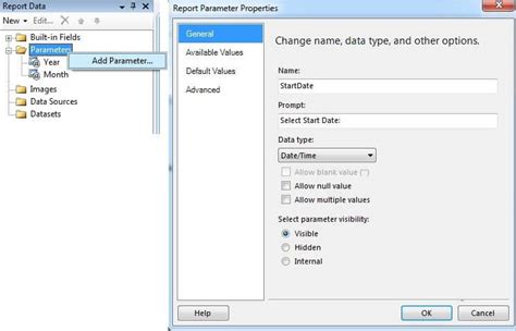 Dynamically Refresh Ssrs Report Date Parameters