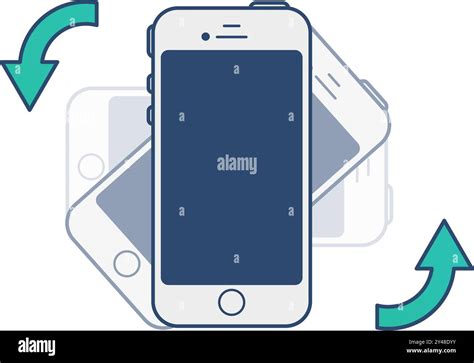 Rotate Your Phone Vector Illustration In A Flat Style Instruction Of How To See Apps In