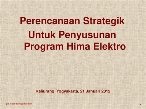 Pdf Perencanaan Strategik Untuk Penyusunan Program Hima