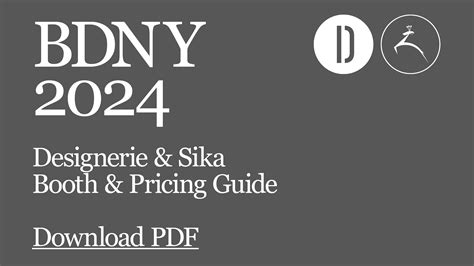 Bdny 2024 Designerie Booth And Pricing Guide