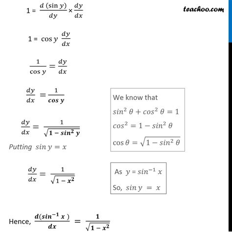 What Is The Differentiation Of Sin Inverse X Sin 1 X Teachoo