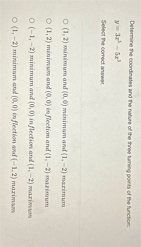 Solved Determine The Coordinates And The Nature Of The Three Chegg