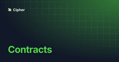 Contracts Cipher
