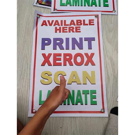 Xerox Print Scan Tarpaulin 1x1 5ft Or 2x3ft With 4 Eyelets Butas Sa Bawat Sulok Lazada Ph