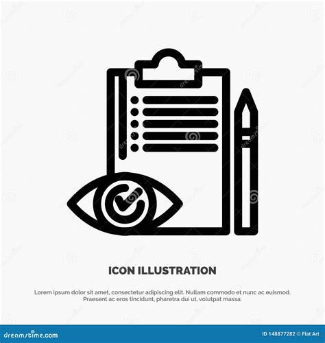 Quality Control Backlog Checklist Control Plan Line Icon Vector Stock Vector Illustration