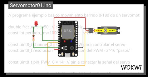 Servomotor #1 - Wokwi ESP32, STM32, Arduino Simulator
