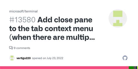 add close pane to the tab context menu when there are multiple panes
