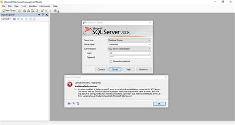 Không đăng Nhập Vào Sql Server Cannot Connect To Sqlexpress