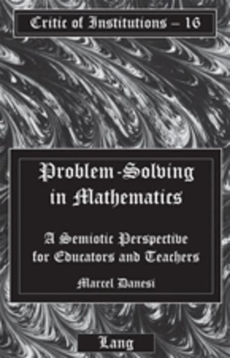 Amazon Problem Solving In Mathematics A Semiotic Perspective For
