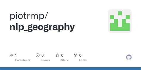GitHub Piotrmp Nlp Geography