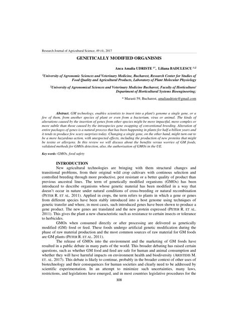 PDF GENETICALLY MODIFIED ORGANISMS