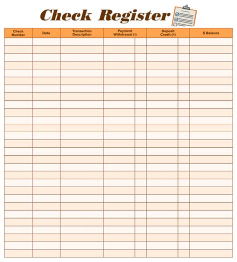 Check Registers For Checkbooks 10 Free Pdf Printables Printablee