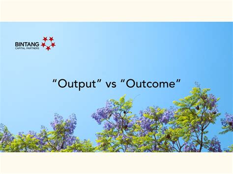 Output Vs Outcomes