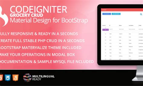 codeigniter grocery crud material design for bootstrap theme by themeofwp