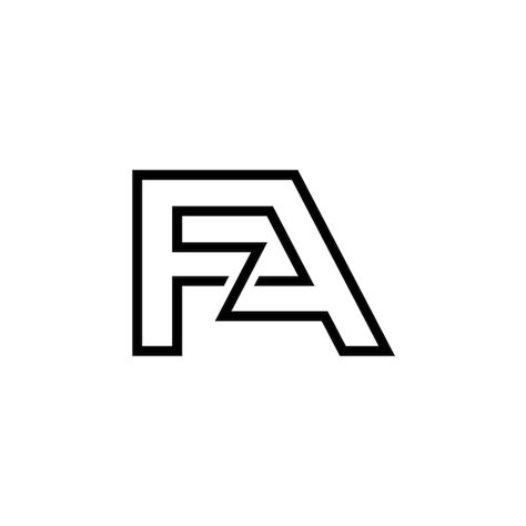 Premium Vector Simple Lineart Initial Fa Icon Logo