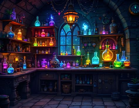 ⚡️ Волшебная химическая лаборатория Гарри Поттера 🧪🔍 Здесь царит атмосфера магии и алхимии