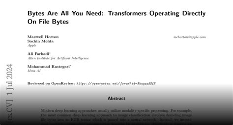 Andrei Lopatenko 🇺🇦 On Linkedin Paper Page Bytes Are All You Need