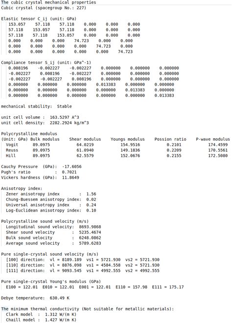 Color Online The Output File For Calculating The Second Order Elastic Download Scientific