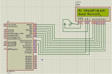 Pic16f877a 8 Bit Mode Interfacing Lcd Display Using Mplab And Pickit3 ~ Udaya Prakash Jayaram