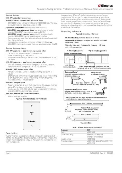 Simplex 4098 9792 Truealarm Addressable Sensor Base Ul En 54 Certified