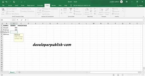 Restrict Data To Number Or Decimal In Microsoft Excel