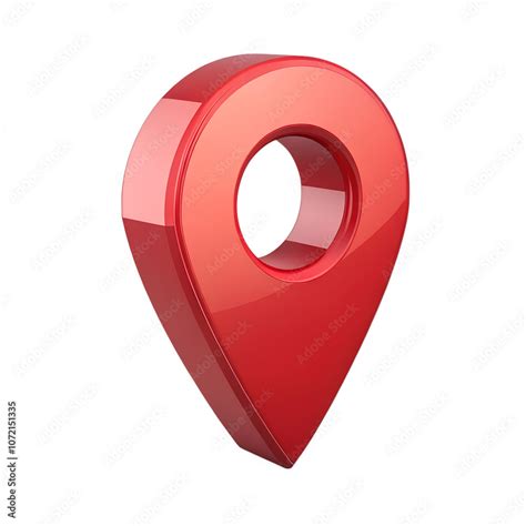 Red Map Pointer Isolated On A Transparent Background Position Marker Navigation Red Location