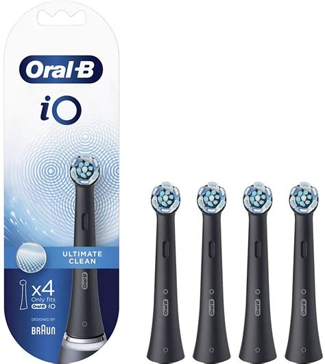 Brush Heads Oral B Io Ultimate Clean Black 4 Pieces