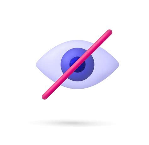 Premium Vector 3d Hide Icon Invisibility Concept No View Off Unseen