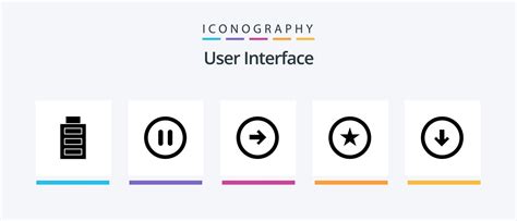 User Interface Glyph 5 Icon Pack Including User Interface Button User Arrow Interface