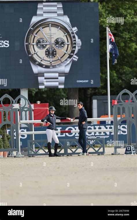 Julie Simonet Of France With Sursumcordor During The Cci5 Showjumping Course Walk At The