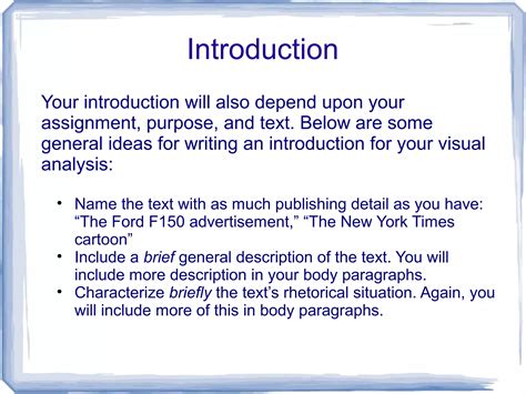 Analyzing Visual Texts PPT