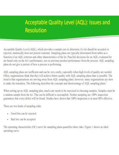 30 FREE Aql Sampling Samples To Download