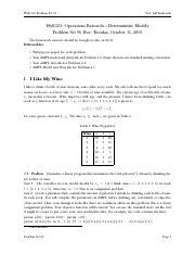 Homework pdf ISyE Problem Set Prof Jeﬀ Linderoth ISyE Operations Research