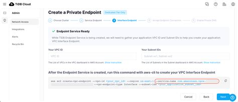 building secure private connectivity with aws privatelink for tidb