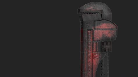 Dirty Rust Filled Pipe Wrench GameDev Market