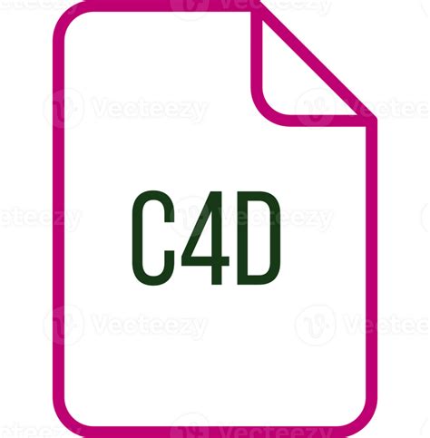 C4d File Icon Fill Rounded Corners Bold Outline 66498299 Png