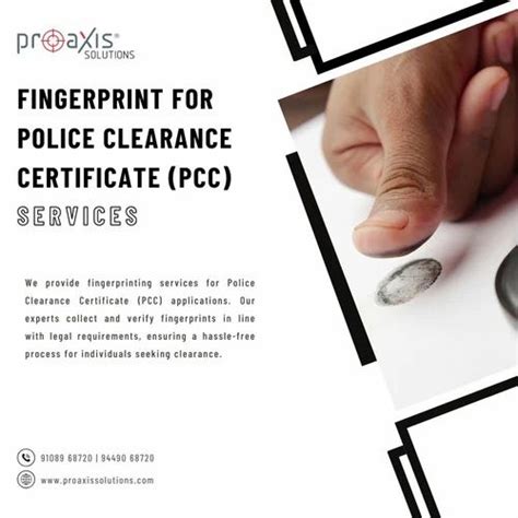 Fingerprint For Pcc Police Clearance Certificate Services In